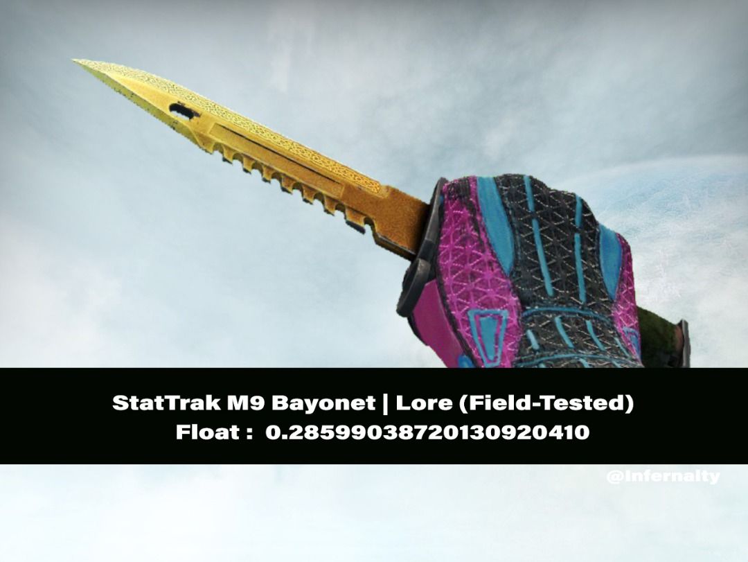 StatTrak M9 Bayonet Lore FT CSGO SKINS KNIVES, Video Gaming, Gaming ...