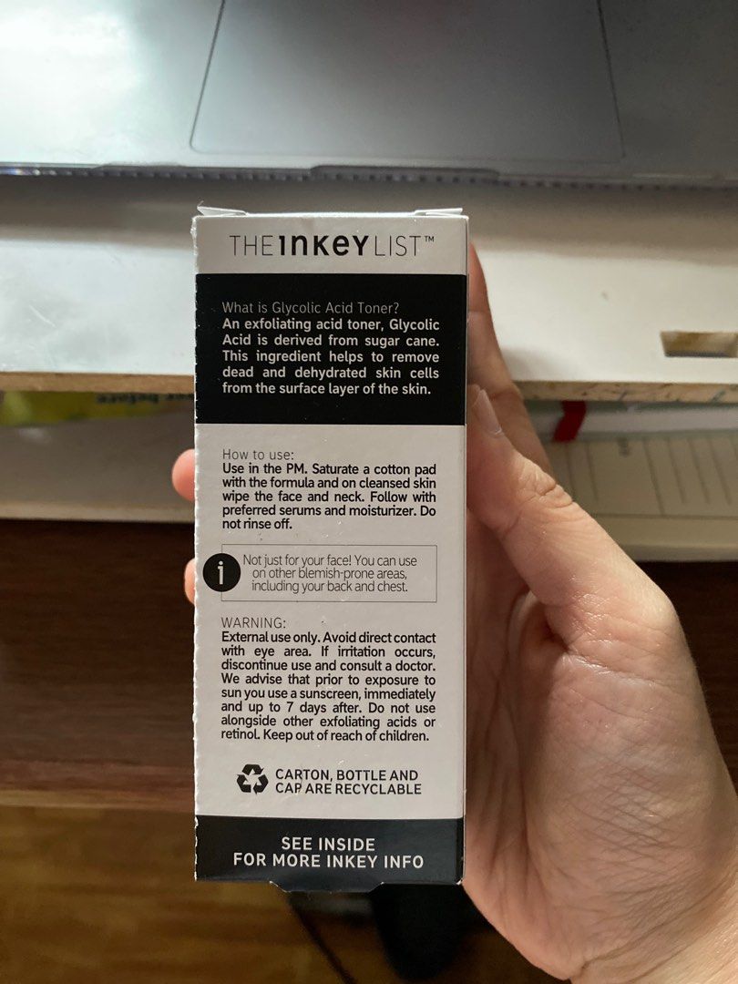 The Inkey List Glycolic Acid Toner, Beauty & Personal Care, Face, Face ...