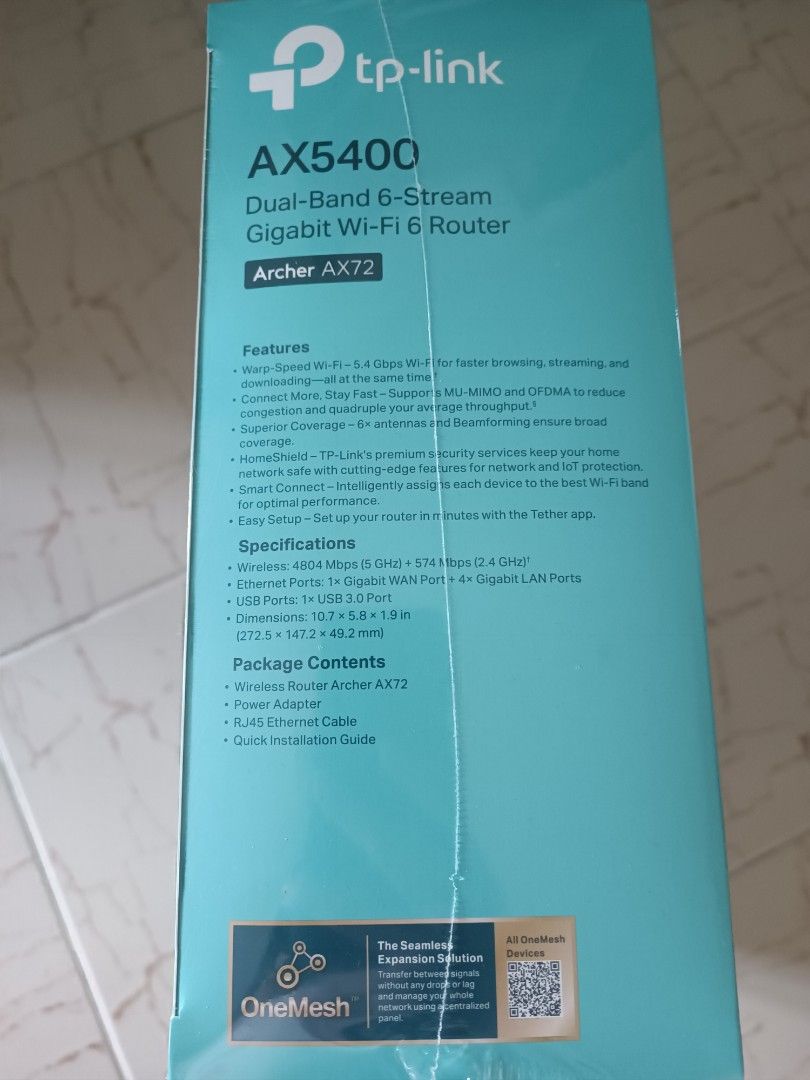 TP LINK AX5400 ARCHER AX72, Computers & Tech, Parts & Accessories ...