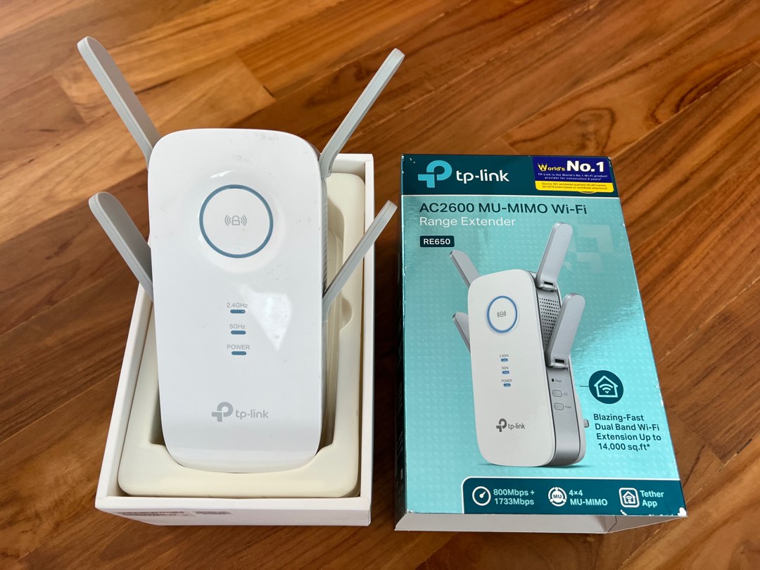 tp-link AC2600 Mu-Mimo wifi range extender RE650, Computers & Tech ...