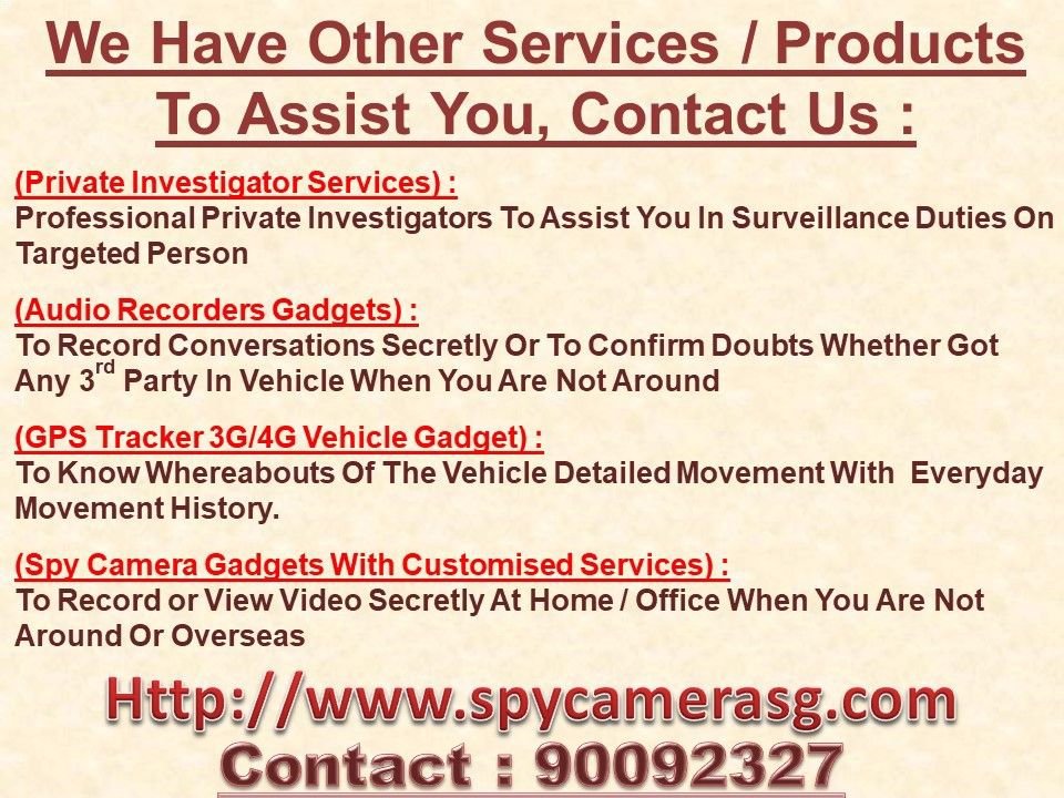 Tracker Vehicle Singapore Private Investigator Car Accessories