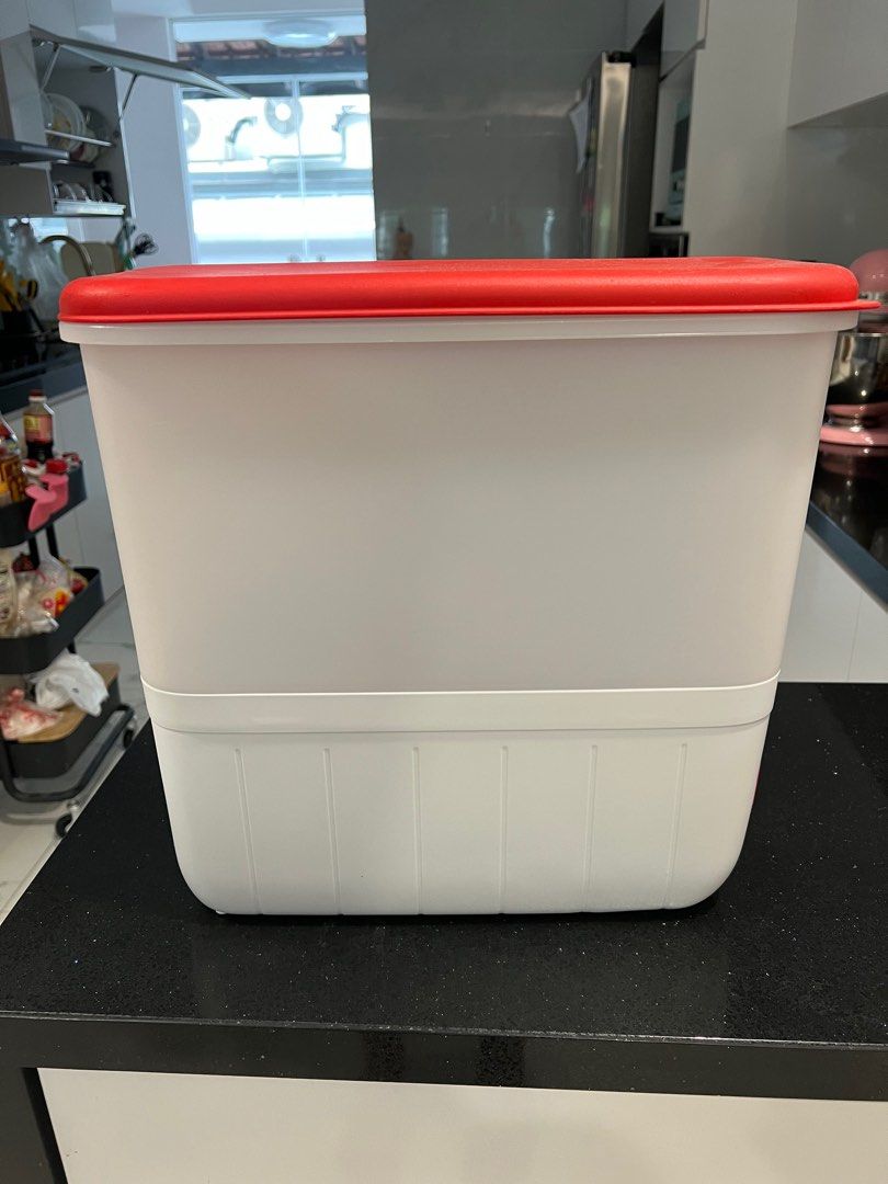 Tupperware rice dispenser - 10kg, Furniture & Home Living, Kitchenware ...