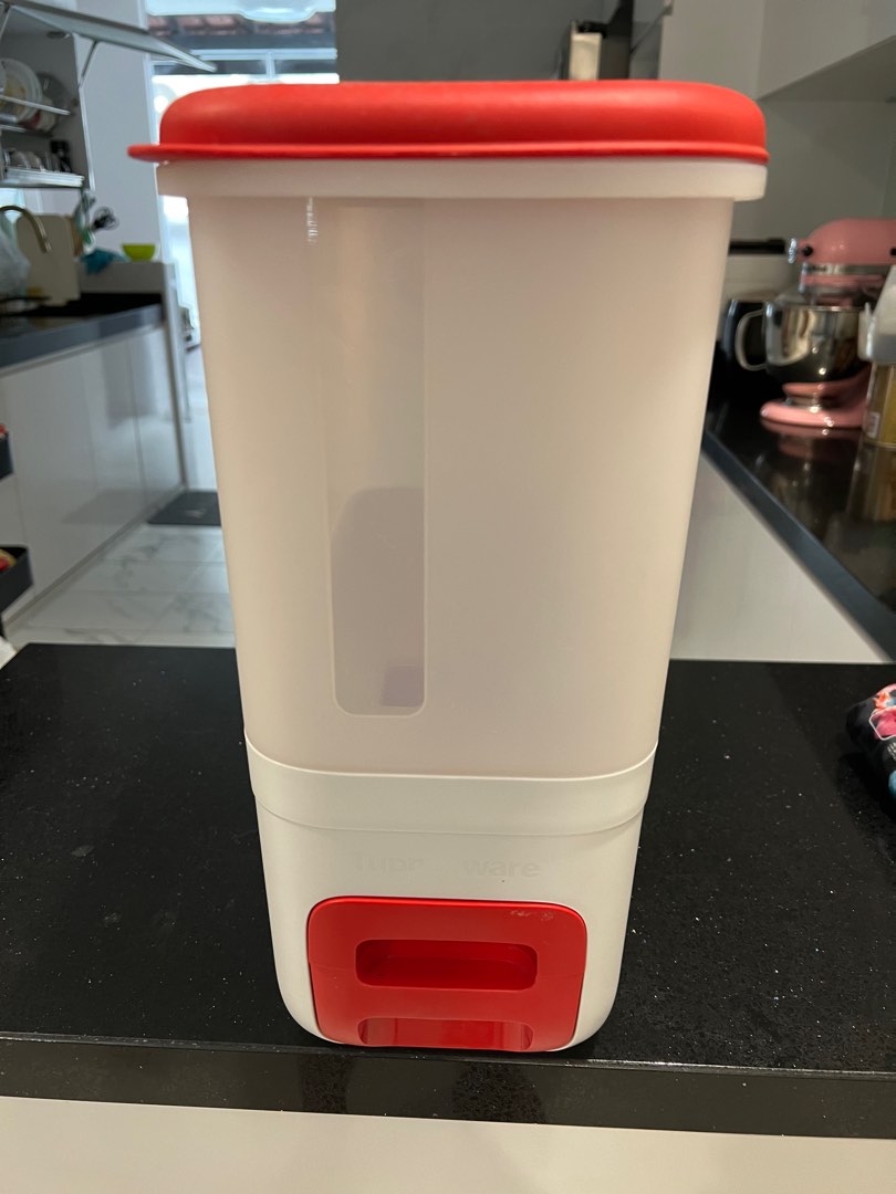 Tupperware rice dispenser - 10kg, Furniture & Home Living, Kitchenware ...