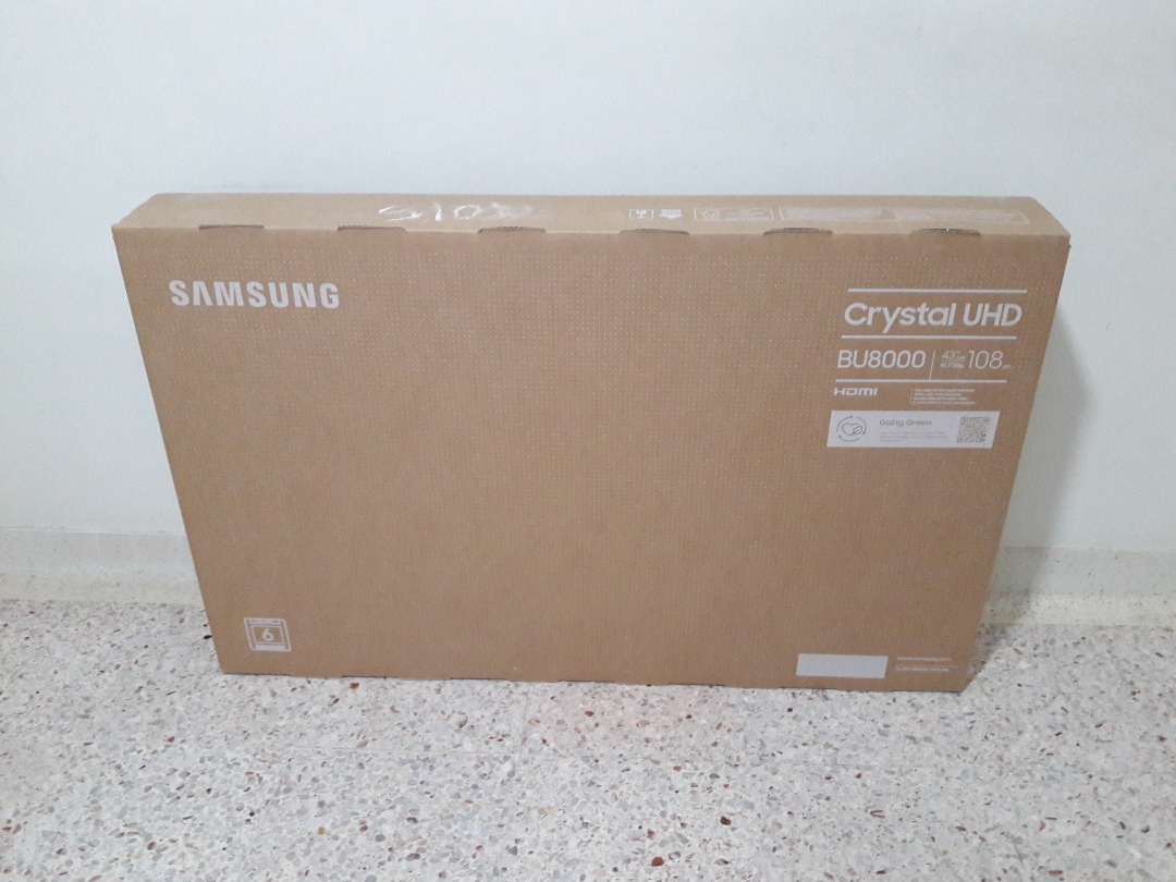 TV Carton Box 43" (empty with styrofoam) (Samsung Crystal UHD TV), TV ...