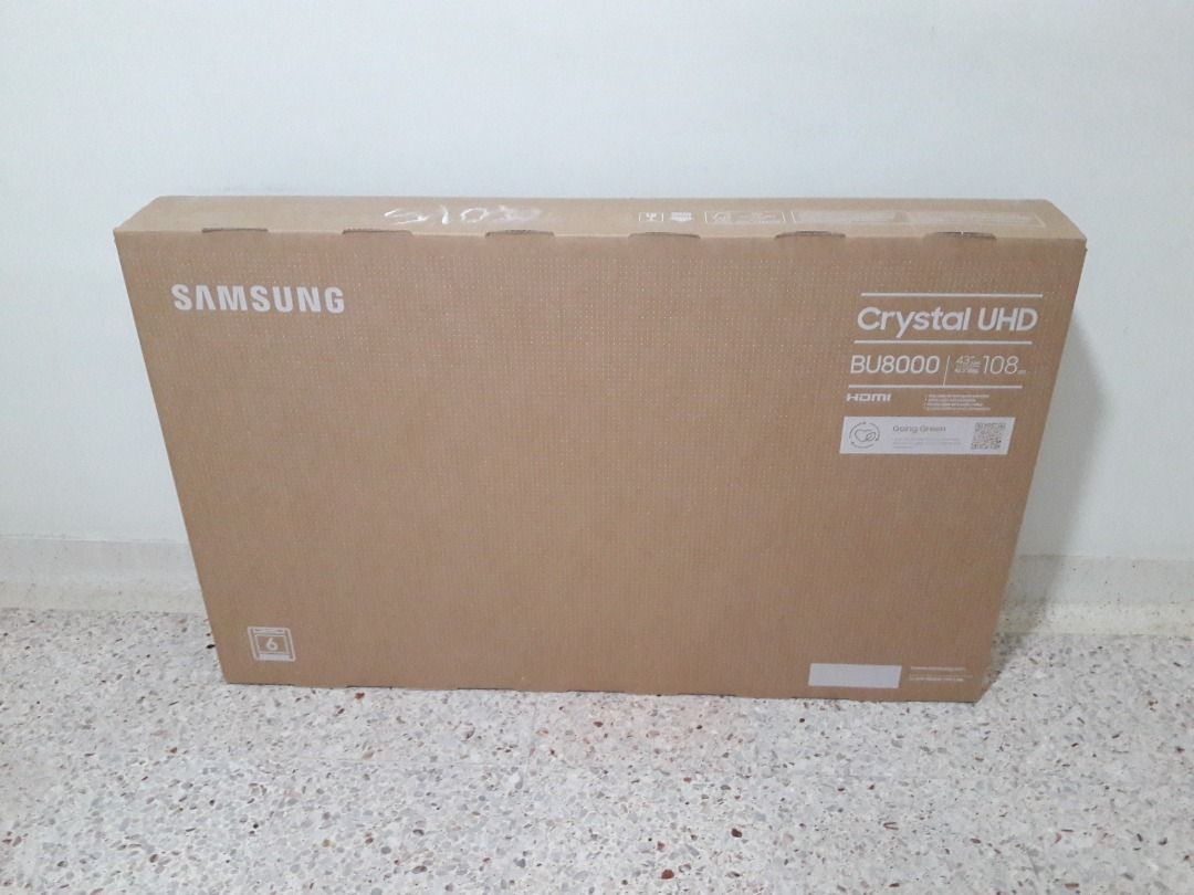 TV Carton Box 43" (empty with styrofoam) (Samsung Crystal UHD TV), TV ...