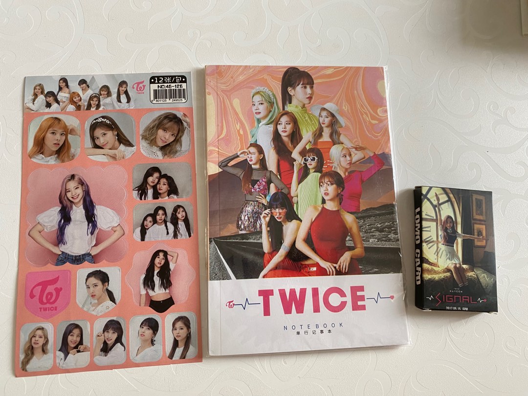 Twice notebook - Nayeon lomocard set - stickers, Hobbies & Toys ...