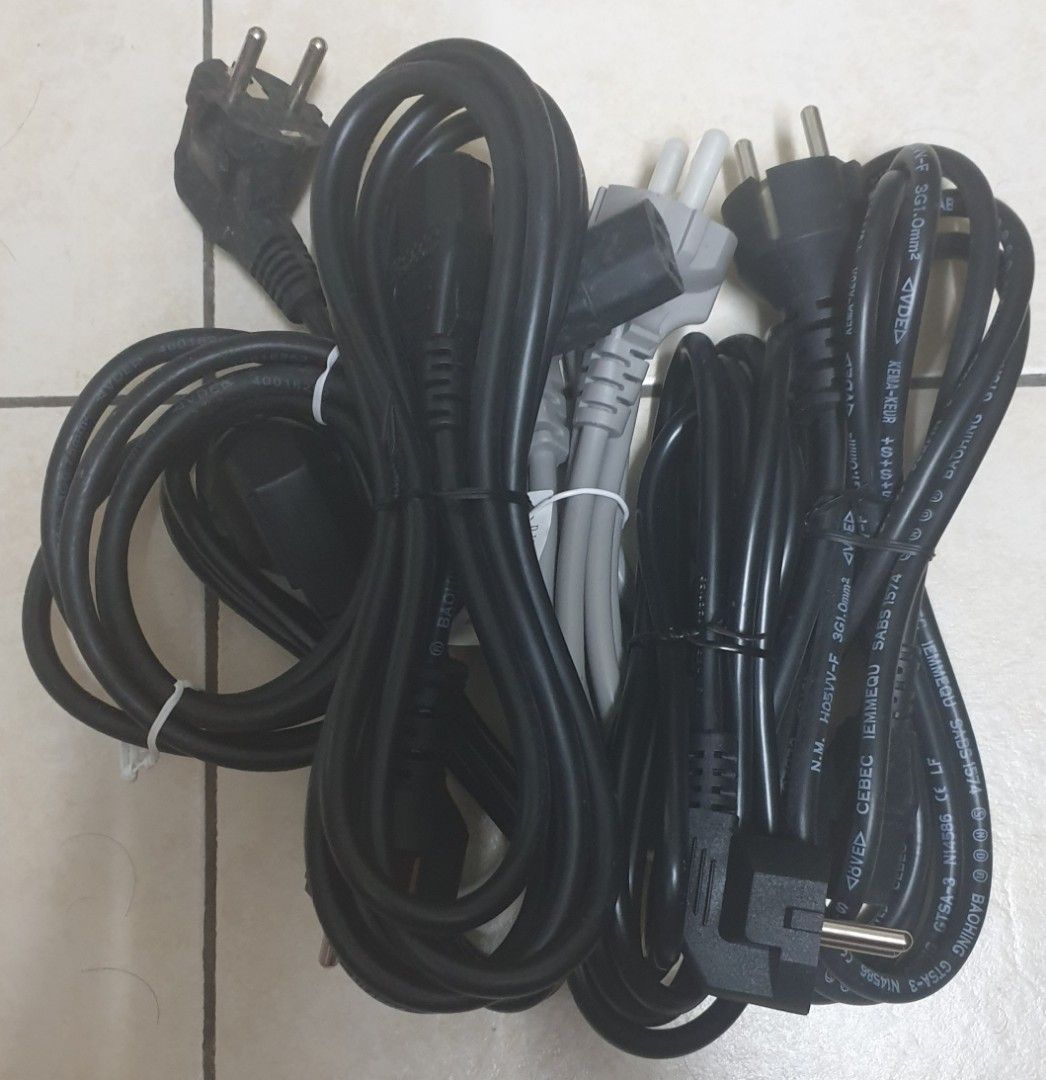 Type E power cable, Computers & Tech, Parts & Accessories, Cables ...