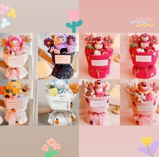 Sanrio Pompompurin flower bouquet graduation birthday bouquet Realistic ...