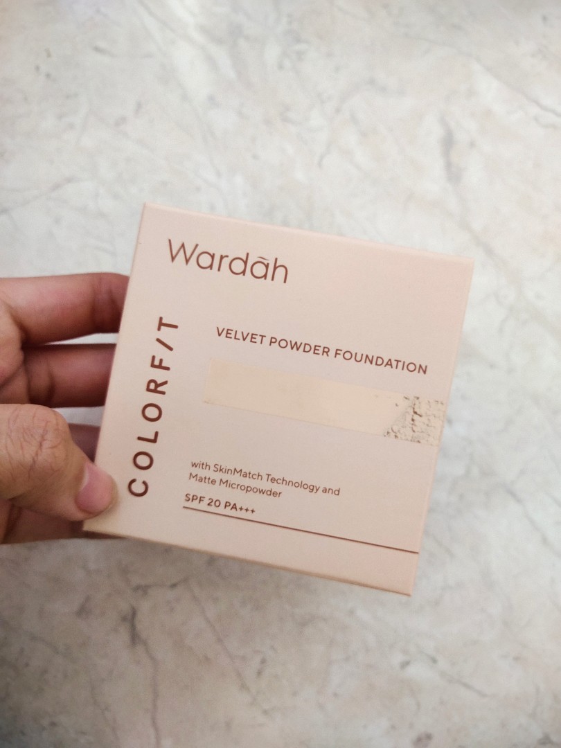 Wardah Colorfit Velvet Powder Foundation Shade 32N Neutral Beige ...