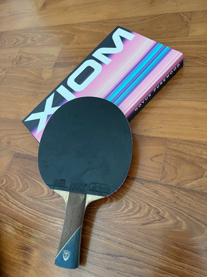 Xiom table tennis racket in good condition, with Butterfly hard casing, Sports Equipment, Sports ...