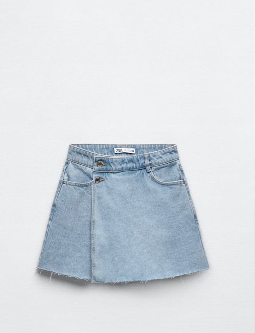 ZARA Denim Skort, Women's Fashion, Bottoms, Skirts on Carousell