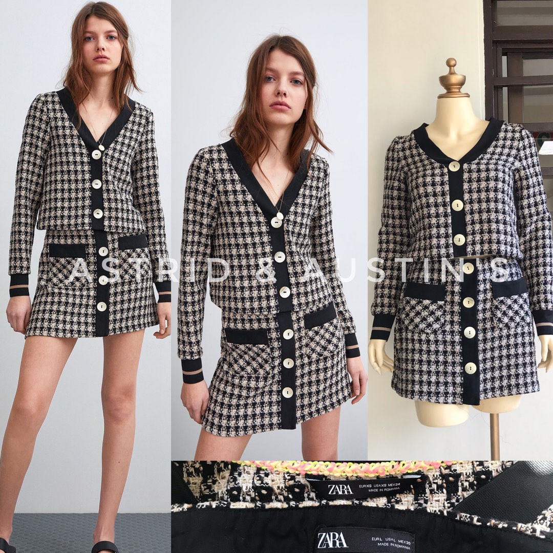 ZARA tweed coordinates, Women's Fashion, Dresses & Sets, Sets or ...
