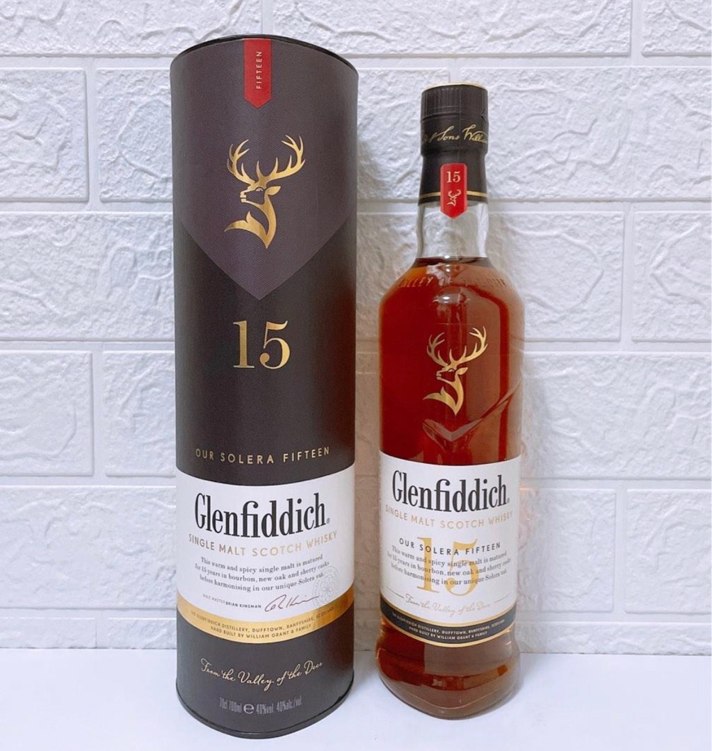格蘭菲迪15 年單一麥芽威士忌 - Glenfiddich 15 YO Single Malt Whisky 700ml (台版), 嘢食 & 嘢飲, 酒精飲料 - Carousell