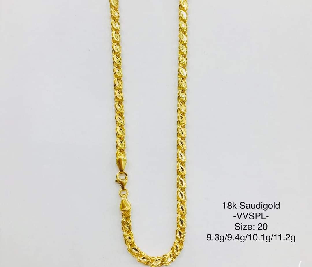 18K Saudi Gold Damascus Chain, Women's Fashion, Jewelry & Organizers ...