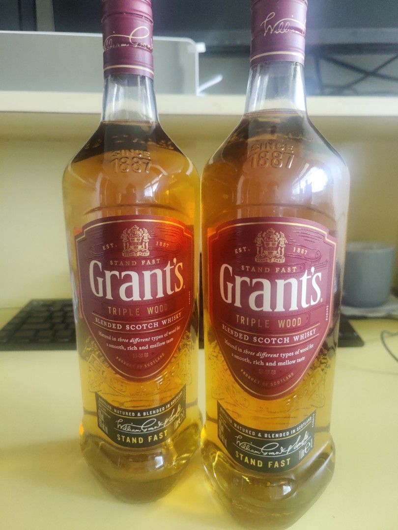 (1 Litre) Grants Triple Wood Blended Scotch Whisky, Food & Drinks ...