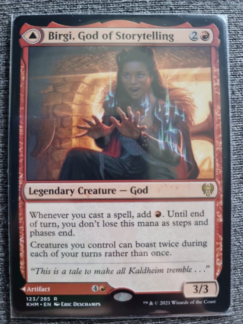 1x Birgi, God of storytelling MTG Magic the gathering, Hobbies & Toys, Toys & Games on Carousell