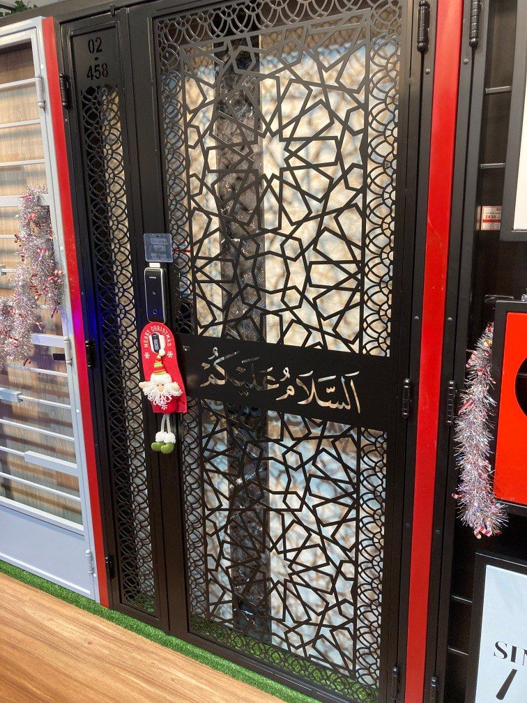 3x7 Laser cut customize gate, Furniture & Home Living, Security & Locks ...