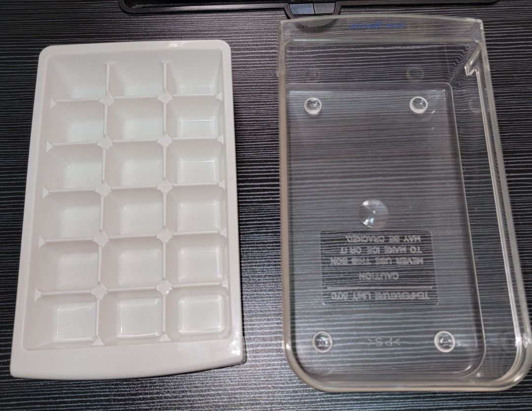 塑膠 冰盤 隔 架 籃子 貯存 容器 Plastic Ice Tray Bank Storage Holder Basket ...