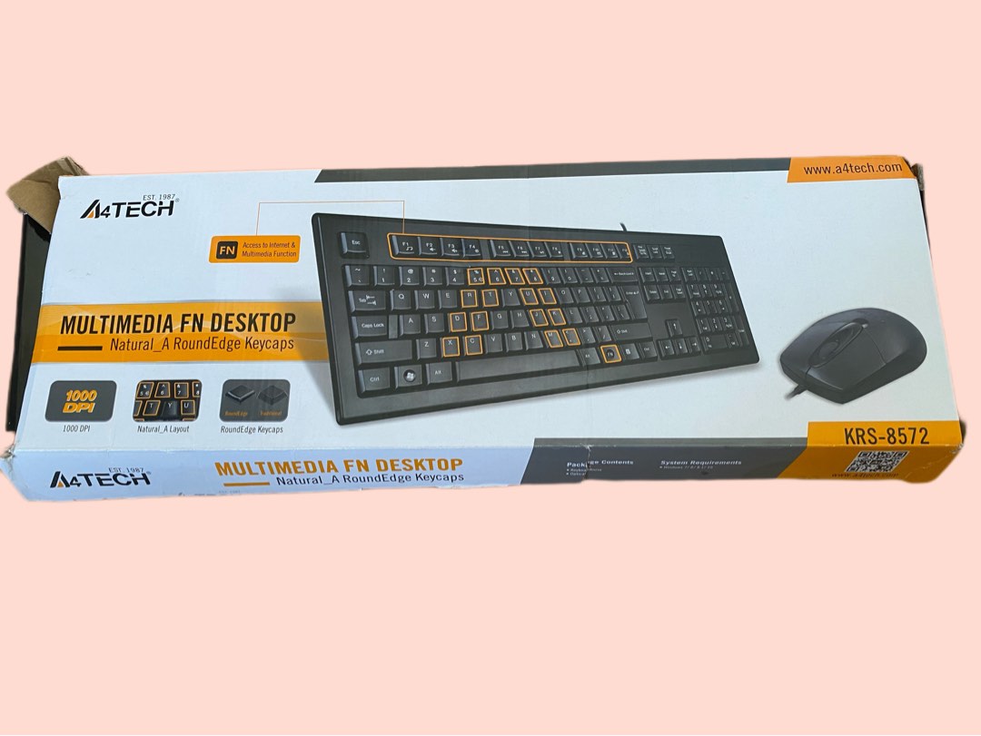 A4tech keyboard and mouse, Computers & Tech, Parts & Accessories, Computer Keyboard on Carousell