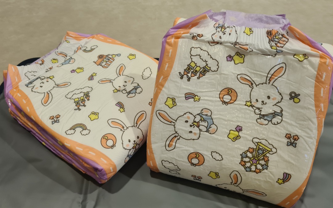 Korean Designer ABDL Diapers M Size per piece, Health & Nutrition ...