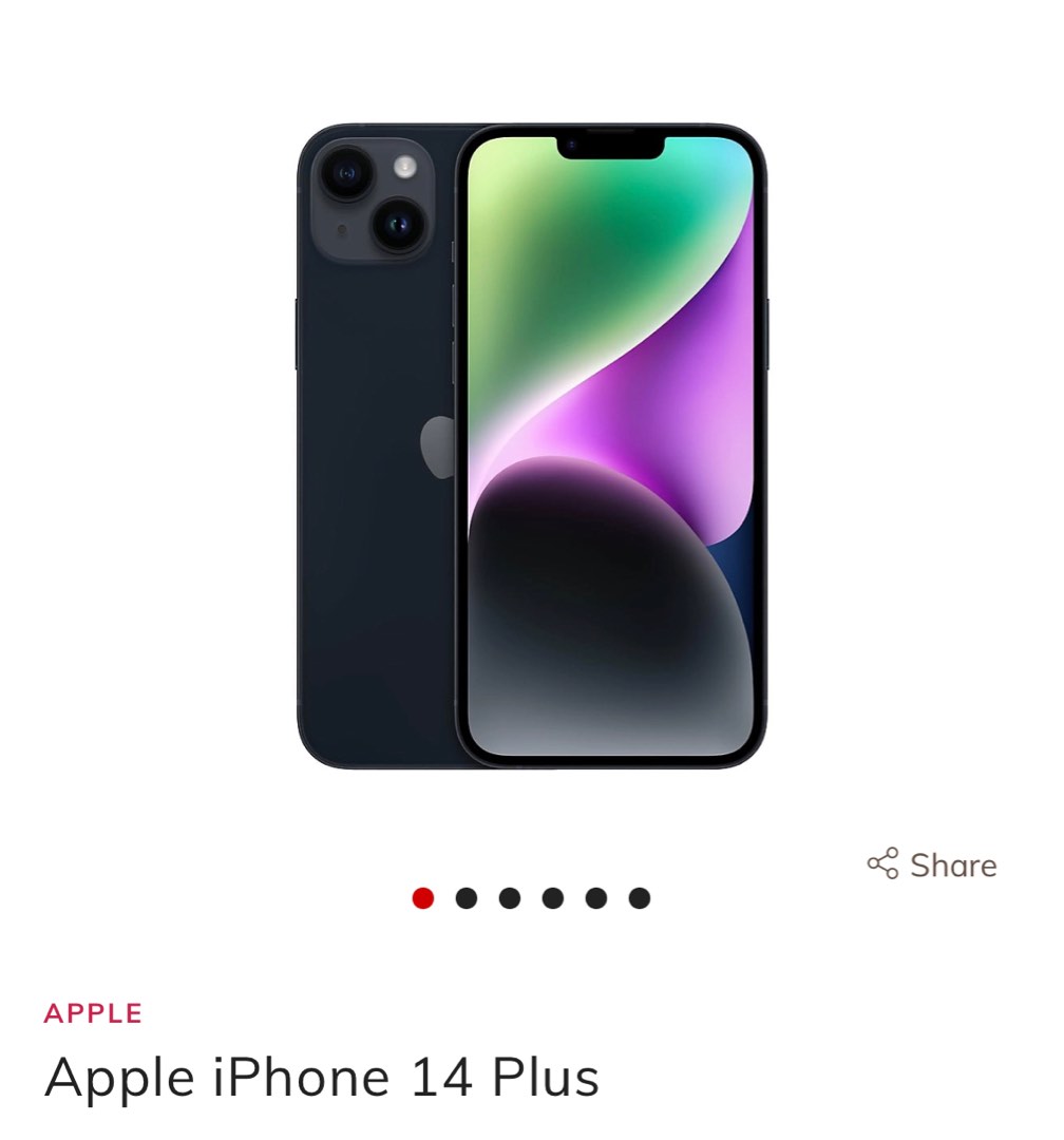 Apple iPhone 14 Plus 256GB -Midnight Black, Mobile Phones & Gadgets ...