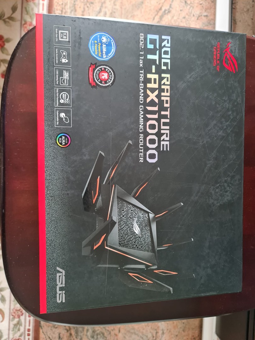 ASUS ROG Rapture GT-AX11000 Tri-band WiFi 6 Gaming Router, up to 2750 ...