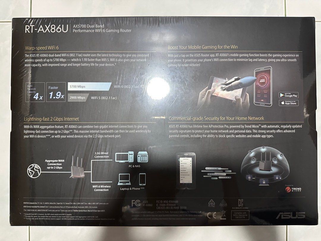 Asus RT-AX86U Wifi 6 Router, Computers & Tech, Parts & Accessories ...