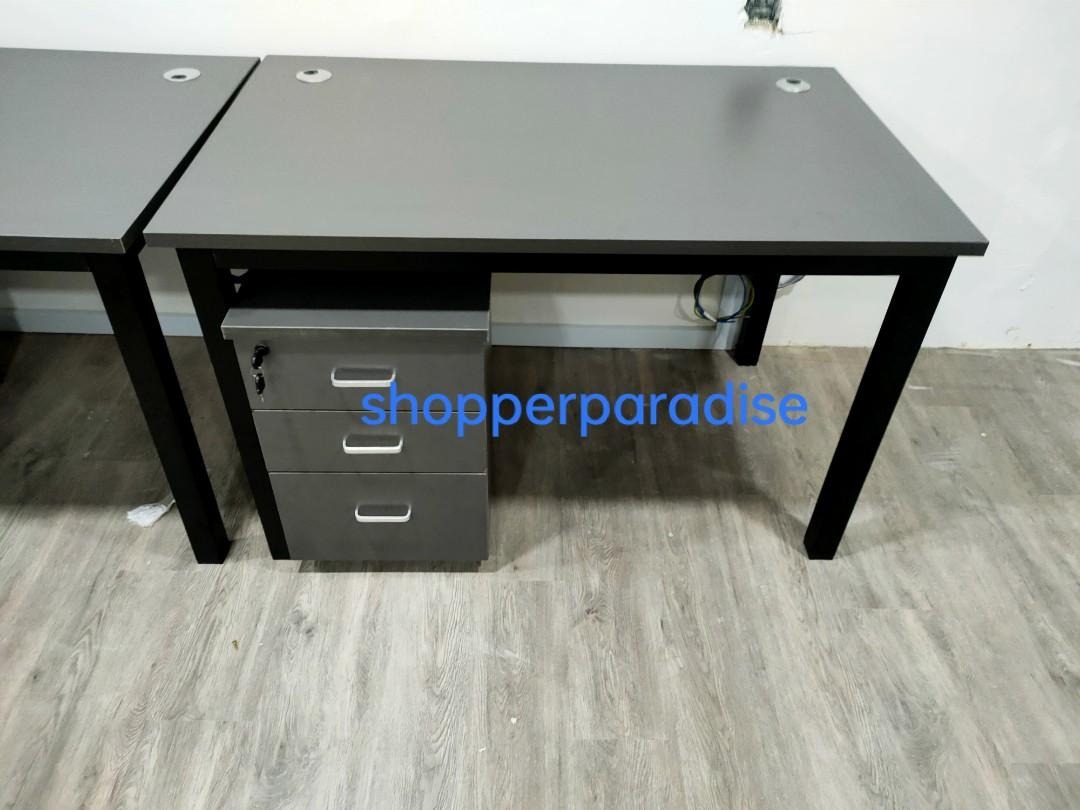 B144 Workstation w Partitions, Office Table, System Furniture Cubicle ...