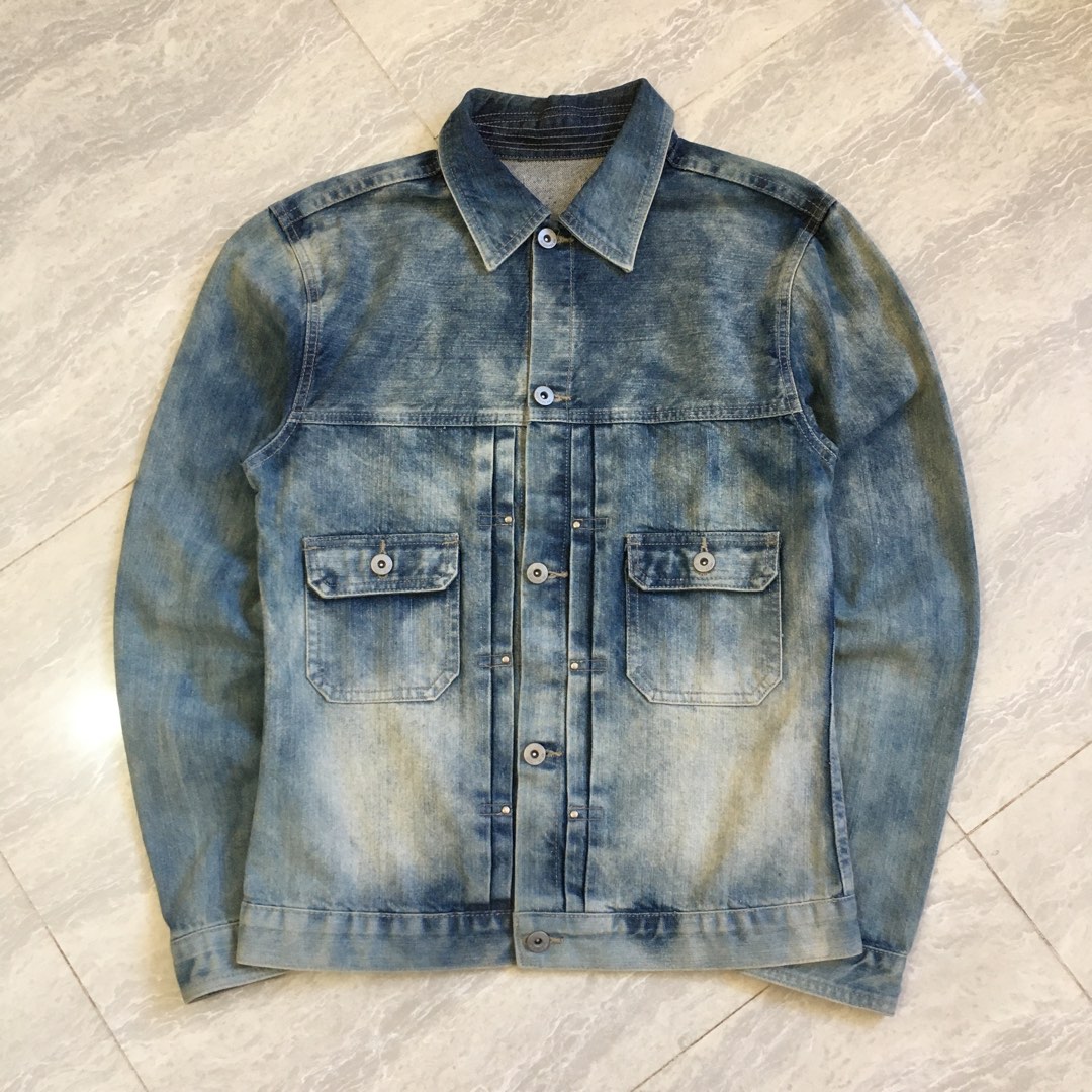 Beautiful Acid washed Type 2 denim jacket, Men's Fashion, Coats ...