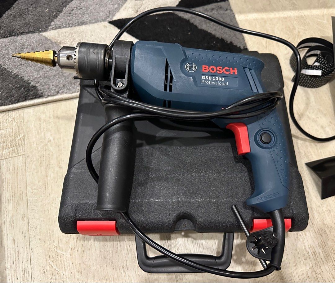 BOSCH GSB1300 impact drill, Furniture & Home Living, Home Improvement ...