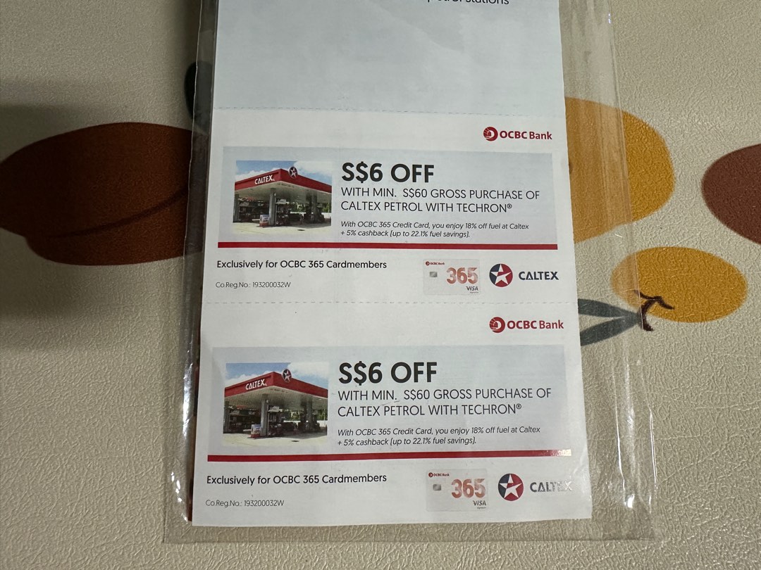 Caltex petrol voucher x2, Tickets & Vouchers, Vouchers on Carousell