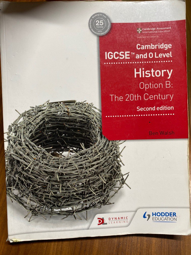 Cambridge IGCSE and O Level History Option B: The 20th Century (2nd Edition) Hodder Education ...
