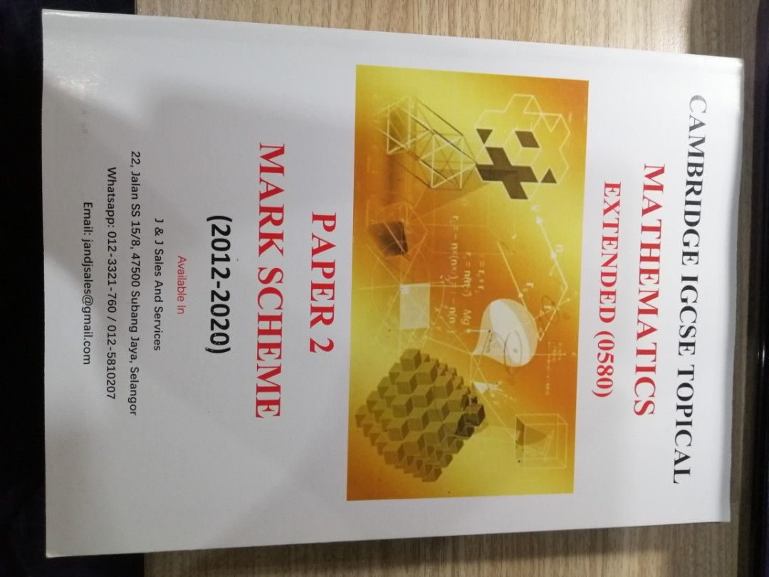 Cambridge Igcse Maths 0580 Paper 2 Topical Questions 2012 2020 Hobbies And Toys Books