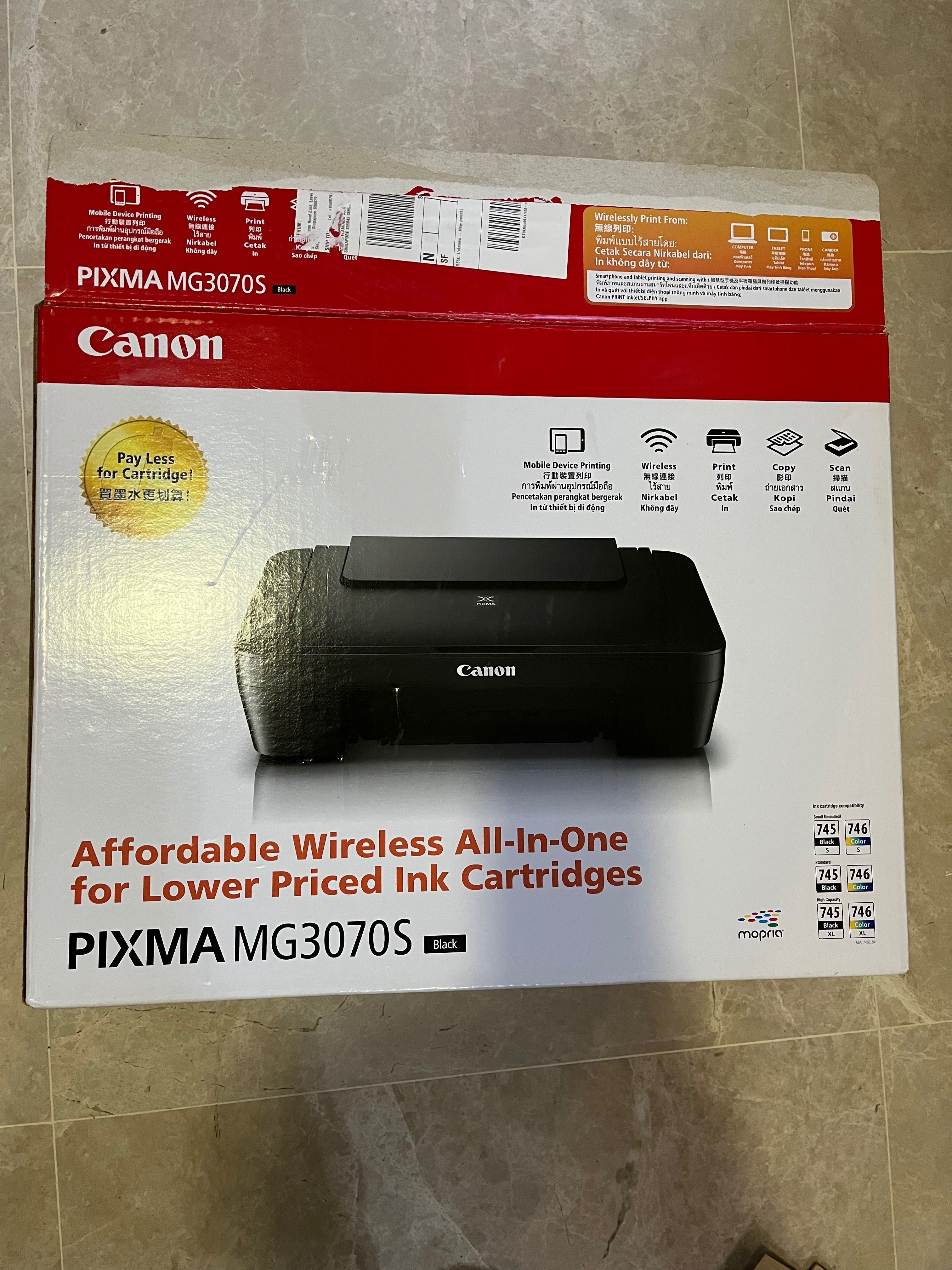 Canon PIXMA3070S all-in-one printer scanner copier, Computers & Tech ...
