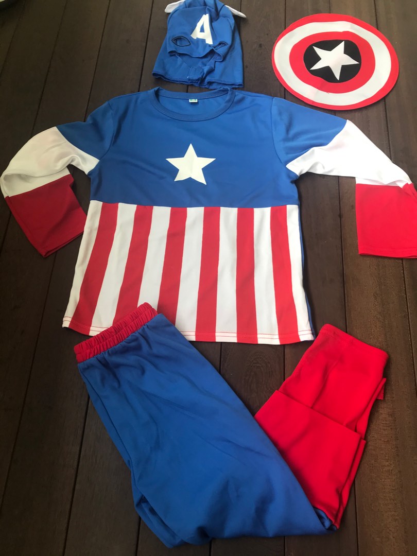 Captain America kids Halloween cosplay costume, Babies & Kids, Babies ...