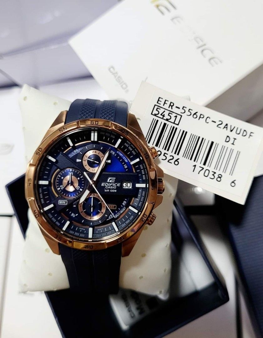 Casio Edifice Rubberstrap Chronograph, Men's Fashion, Watches ...