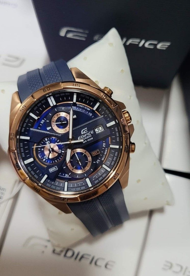 Casio Edifice Rubberstrap Chronograph, Men's Fashion, Watches ...