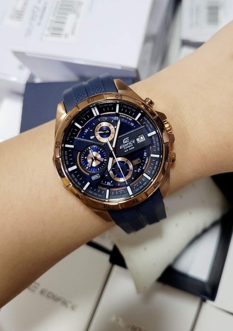 Casio Edifice Rubberstrap Chronograph, Men's Fashion, Watches ...