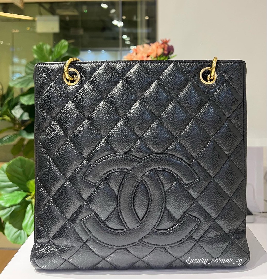 CHANEL PST VINTAGE BLACK CAVIAR 24K GHW, Luxury, Bags & Wallets on ...