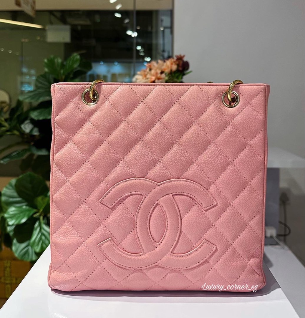 CHANEL PST VINTAGE SAKURA PINK CAVIAR 24K GHW, Luxury, Bags & Wallets ...