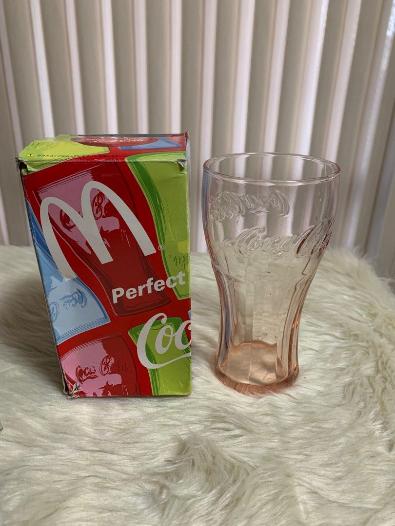 Coca Cola pink tint glass, Hobbies & Toys, Memorabilia & Collectibles ...