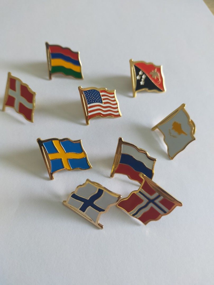 Country Flags Metal Pins, Hobbies & Toys, Memorabilia & Collectibles ...
