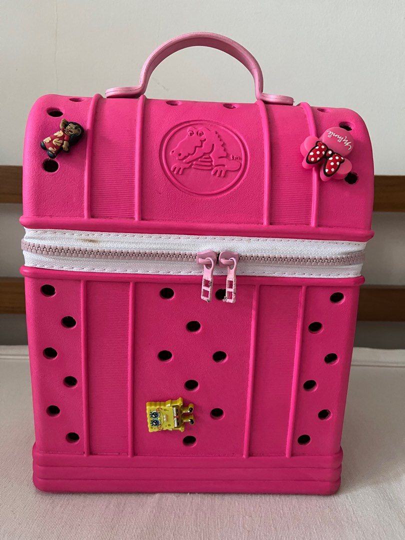 Crocs pink backpack, Women's Fashion, Bags & Wallets, Backpacks on ...