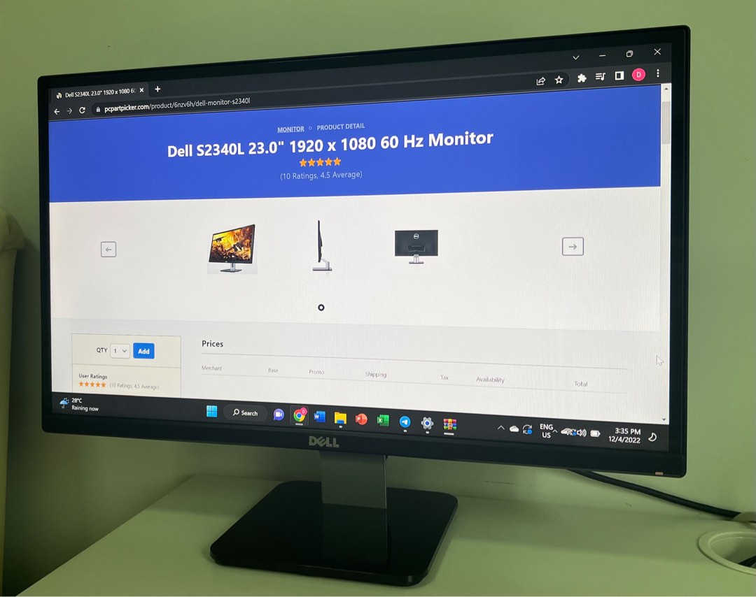 Dell S2340L 23 inch 60Hz Monitor, Computers & Tech, Parts & Accessories ...