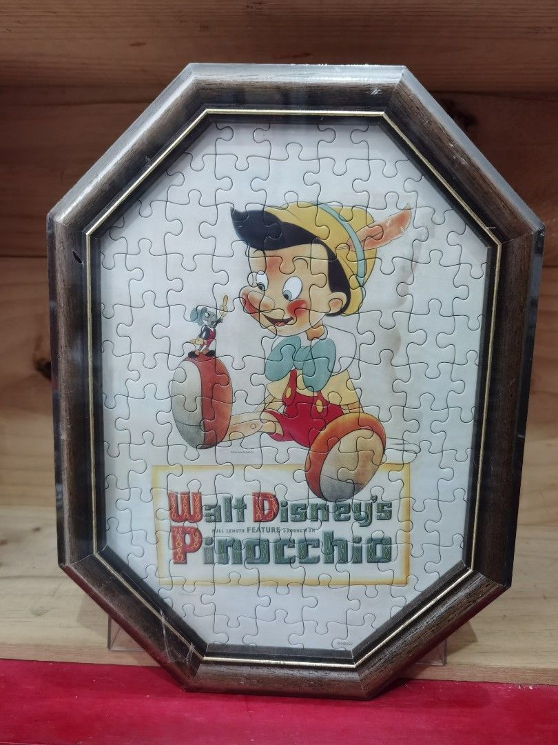 Disney Pinocchio Puzzle with Wooden Frame collection, Furniture & Home ...