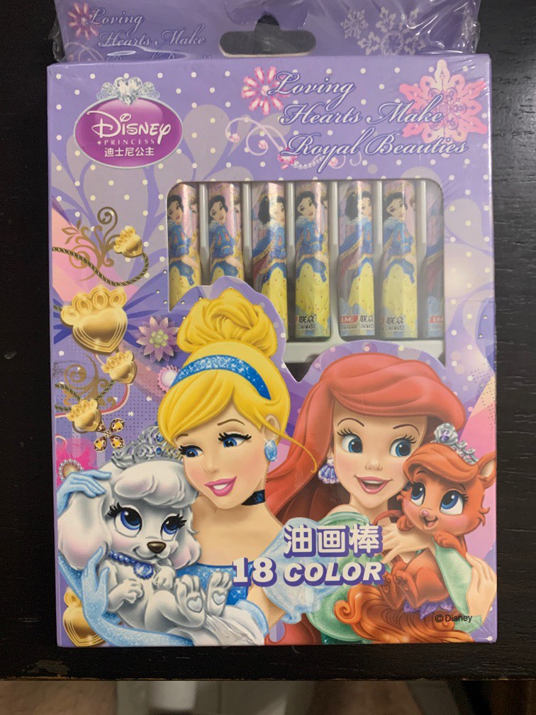 Disney princess oil pastel 18 colors authentic, Hobbies & Toys ...