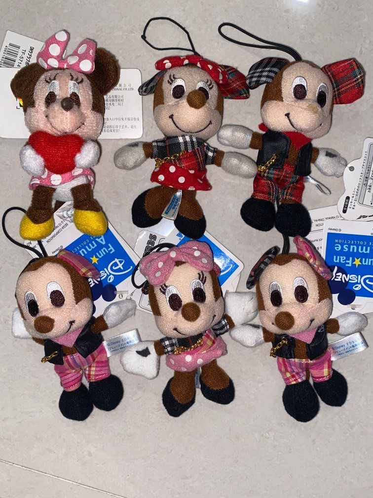 disney small mini mickey mouse minnie mouse keychain soft toy, Hobbies ...