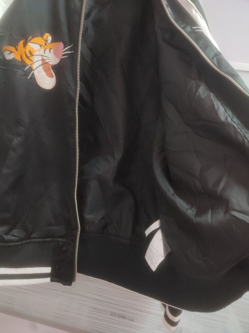DISNEY TIGGER SUKAJAN ORIGINAL WINNIE THE POOH BOMBER JACKET BLACK ...