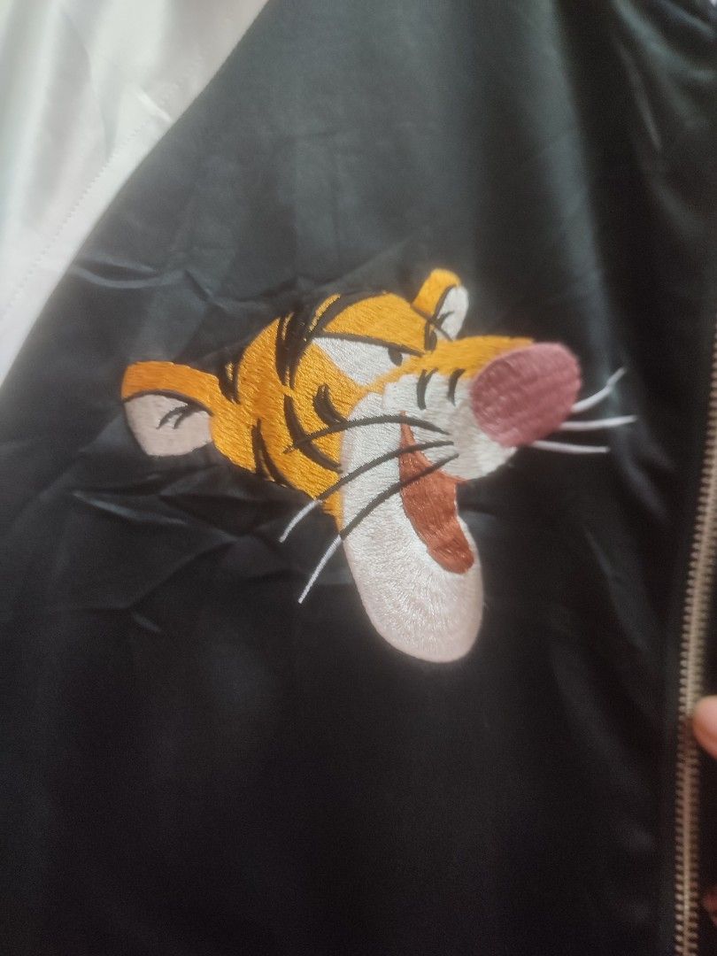 DISNEY TIGGER SUKAJAN ORIGINAL WINNIE THE POOH BOMBER JACKET BLACK ...