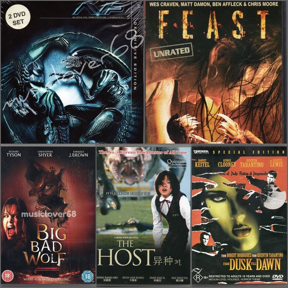 DVD for Sales $9.99 each! Korean Horror The Host Werewolf Alien Vs Predator Monster Vampire ...